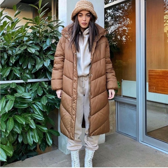 Mango | Jackets & Coats | Mango Mng Brown Oversized Padded Puffer ...